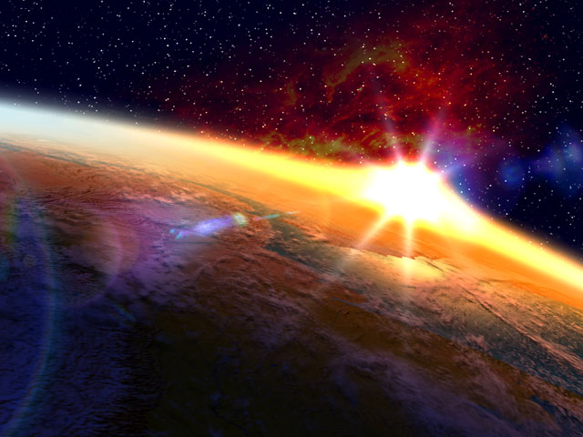 Space 3D Screensavers - Orbital Sunset