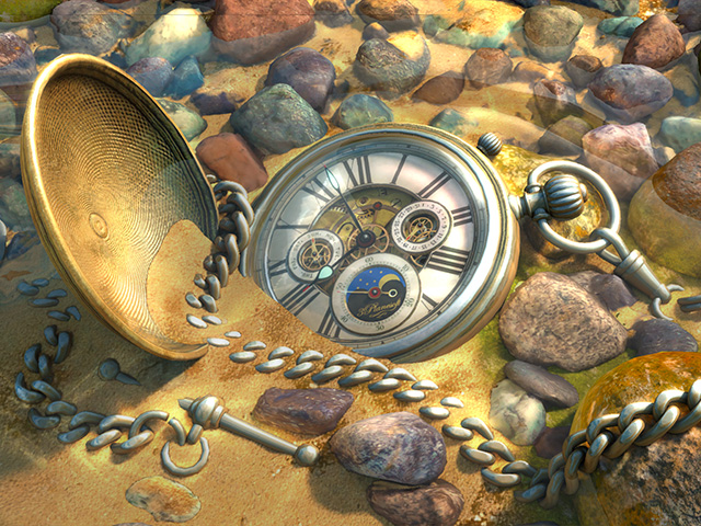 Clock 3D Screensavers - The Pocket Watch