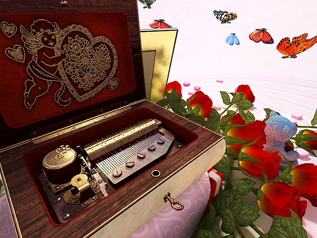 Holidays 3D Screensavers - Valentine Musicbox