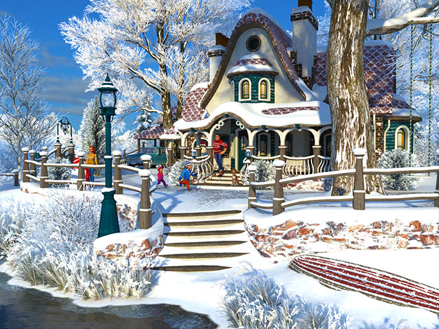 Cozy Winter Cottage Screensavers Cozy Christmas Cottage Decorated With