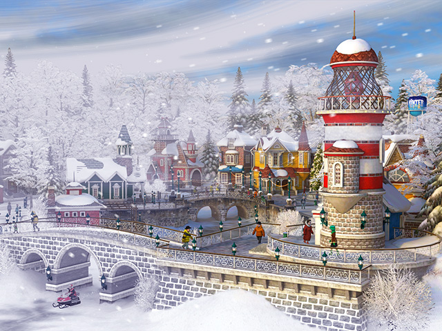 Nature 3D Screensavers - Winter Village
